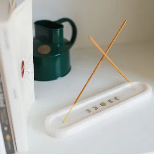 MATR BOOMIE Indukala Moon Phase Incense Holdercarved Marble