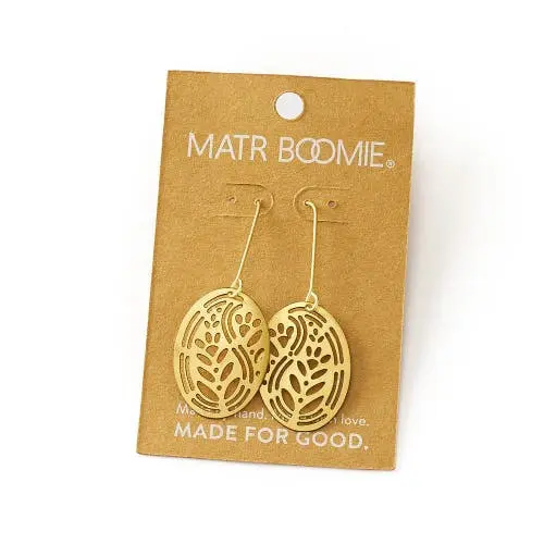 MATR BOOMIE Adhya Oval Drop Hook Earrings