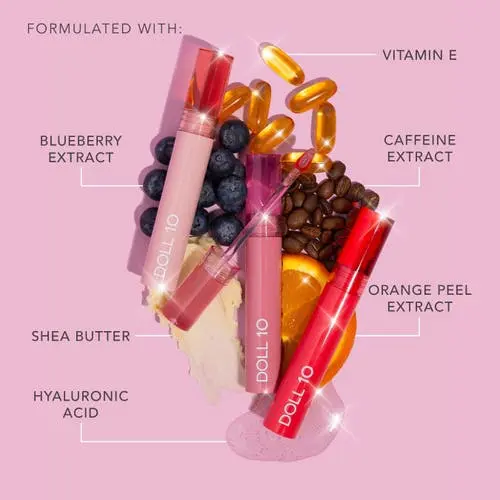 DOLL 10 Peptide Plumping Satin Lip Stains - Satin Mocha