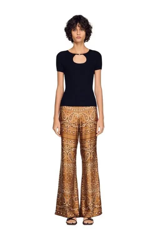 Sandro Openwork Collar Sweater