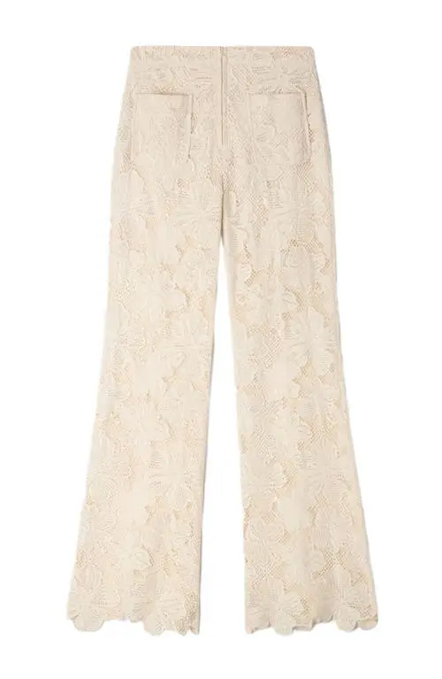 Sandro Guipure Lace Trousers - Ecru