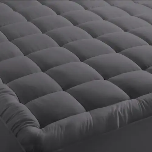 BARE HOME Cotton Top Mattress Pad - Grey