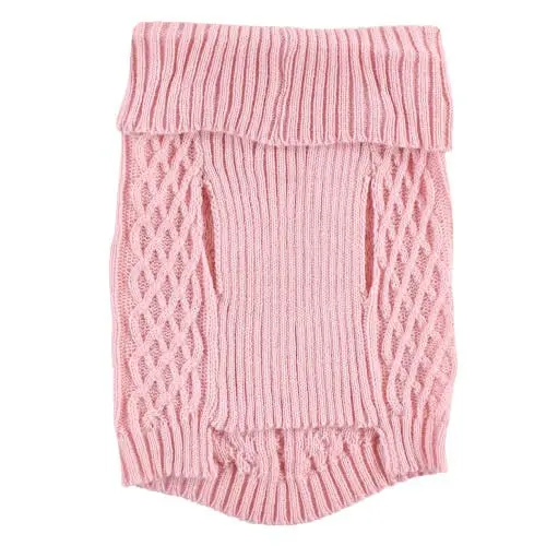 LUVABLE FRIENDS Cableknit Pet Sweater - Pink