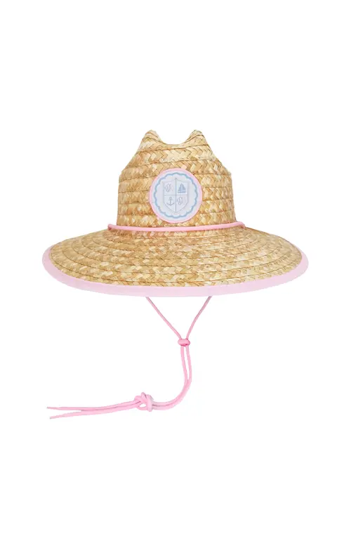 BITS & BOWS Lifeguard Straw Hat - Pink