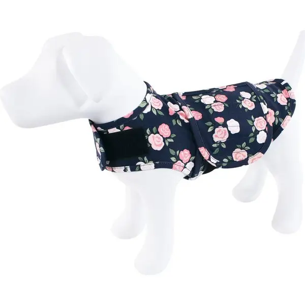 LUVABLE FRIENDS Pet Anxiety Jacket - Navy Floral