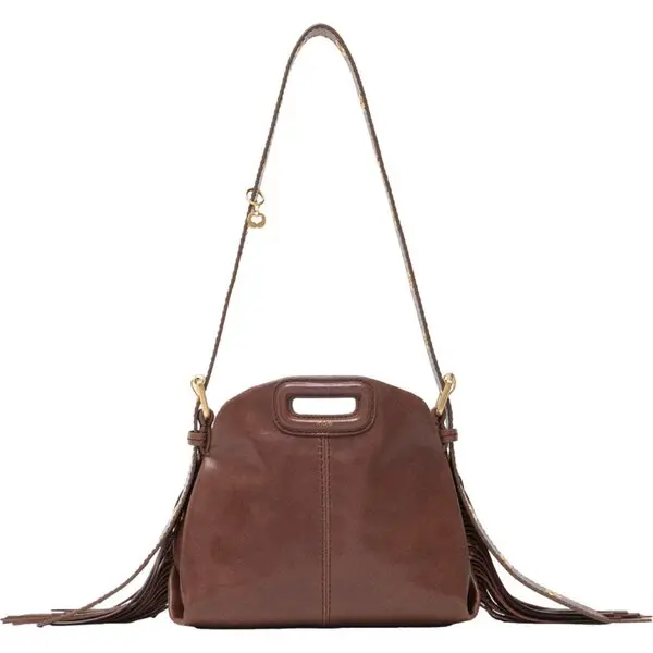 Maje Miss M Mini Bag In Vintage Leather - Brown