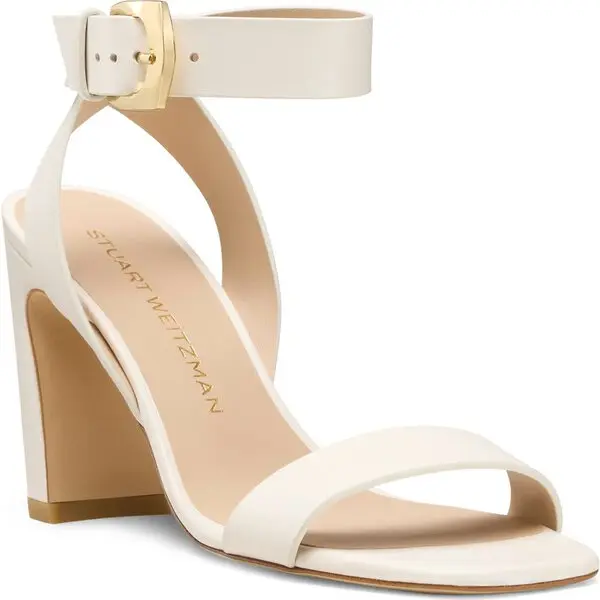 STUART WEITZMAN Ankle Strap Sandal - Cream
