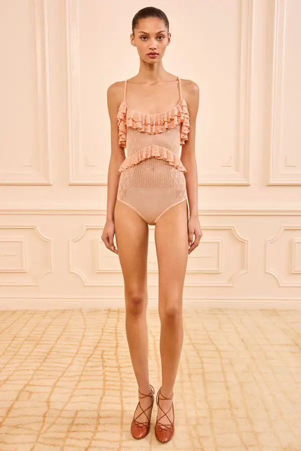 Ulla Johnson Bania Knit Bodysuit - Peony