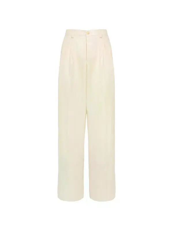 LANEUS Button Detailed Trousers - Neutrals
