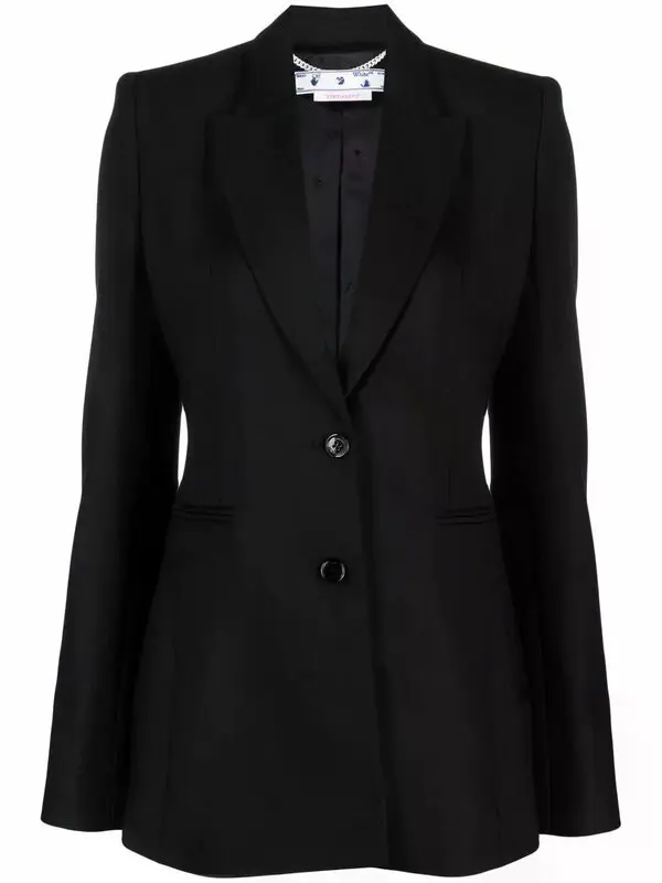 Off-White Corporate Single-breasted Blazer - Black