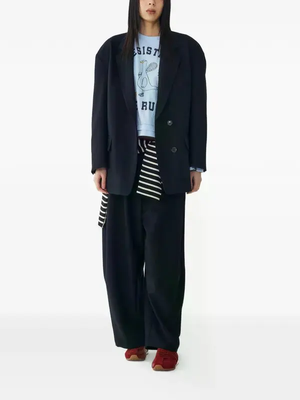 STUDIO TOMBOY Buttoned Maxi Blazer - Blue