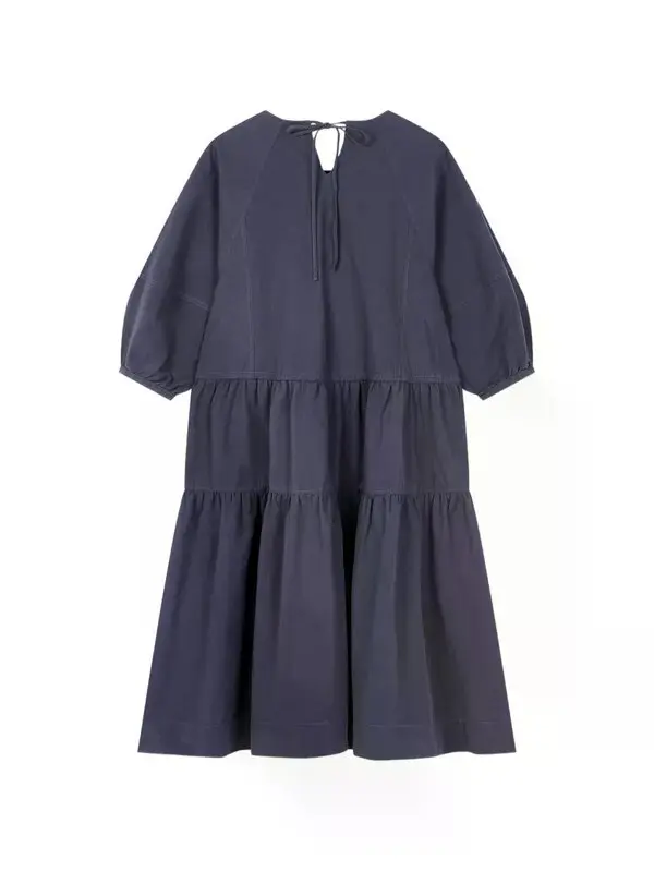 STUDIO TOMBOY Drawstring-detail Tiered Dress - Blue