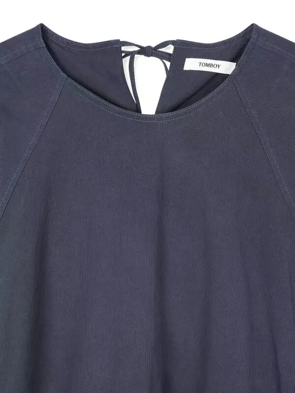 STUDIO TOMBOY Drawstring-detail Tiered Dress - Blue