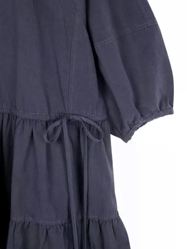 STUDIO TOMBOY Drawstring-detail Tiered Dress - Blue