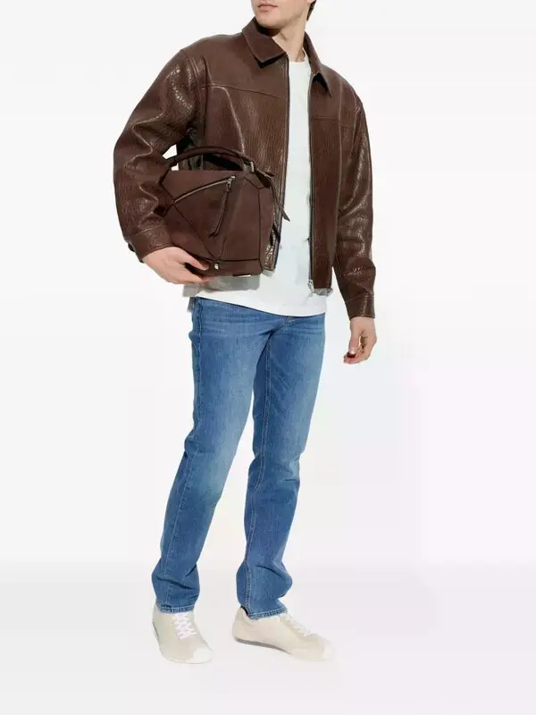 FRAME Leather Zip Jacket