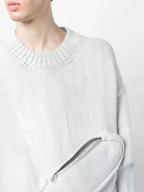 Off-White Zip-compartment Crew-neck Sweatshirt