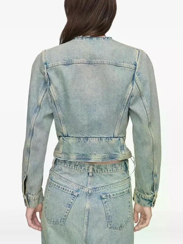 MAISON MARGIELA Denim Jacket With Raw Edges And Tie Closure