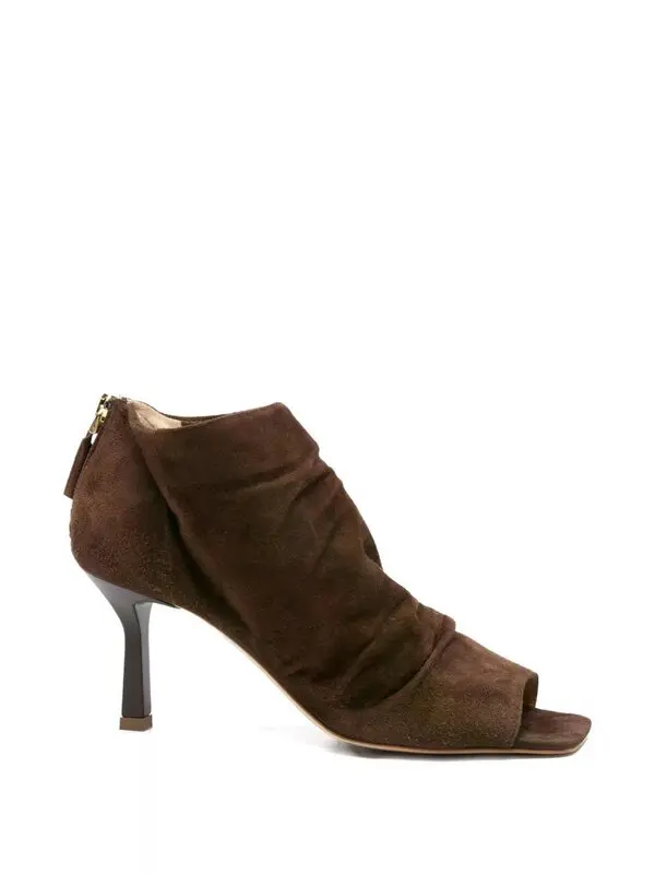 THE SELLER S Name Square Open-toe Boots - Brown