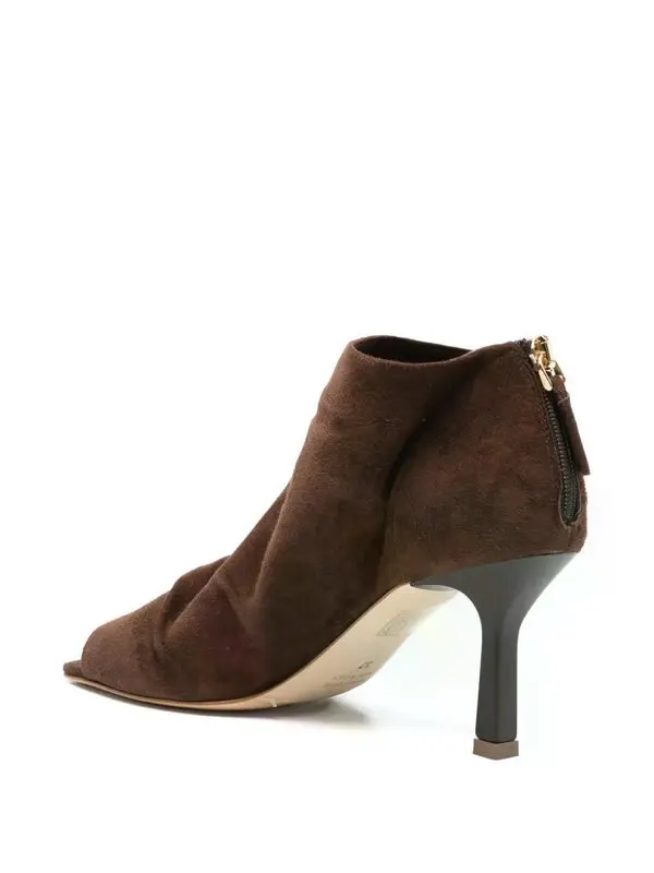 THE SELLER S Name Square Open-toe Boots - Brown
