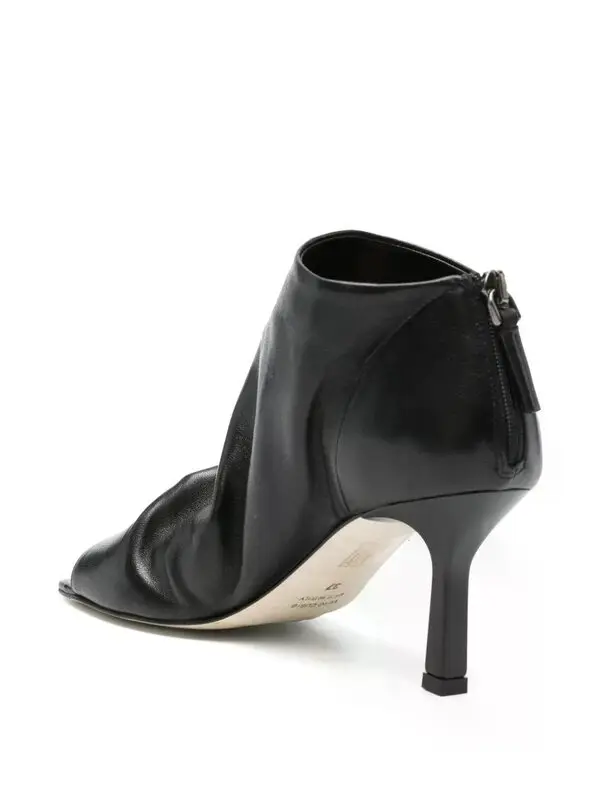 THE SELLER Gathered Open-toe Boots - Black
