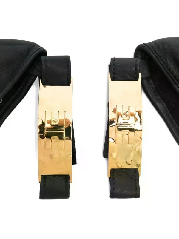 Elisabetta Franchi Cut-out Buckle Gloves