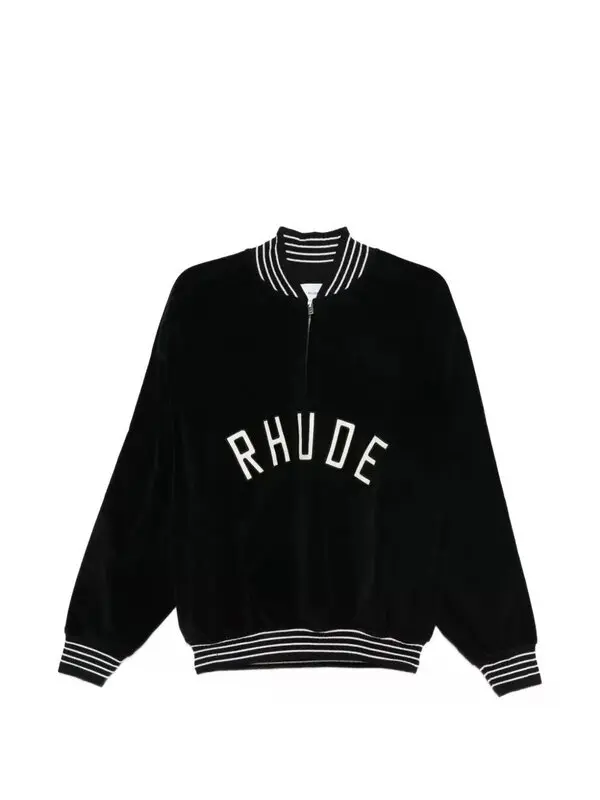 Rhude Velour Quarter-zip Sweatshirt