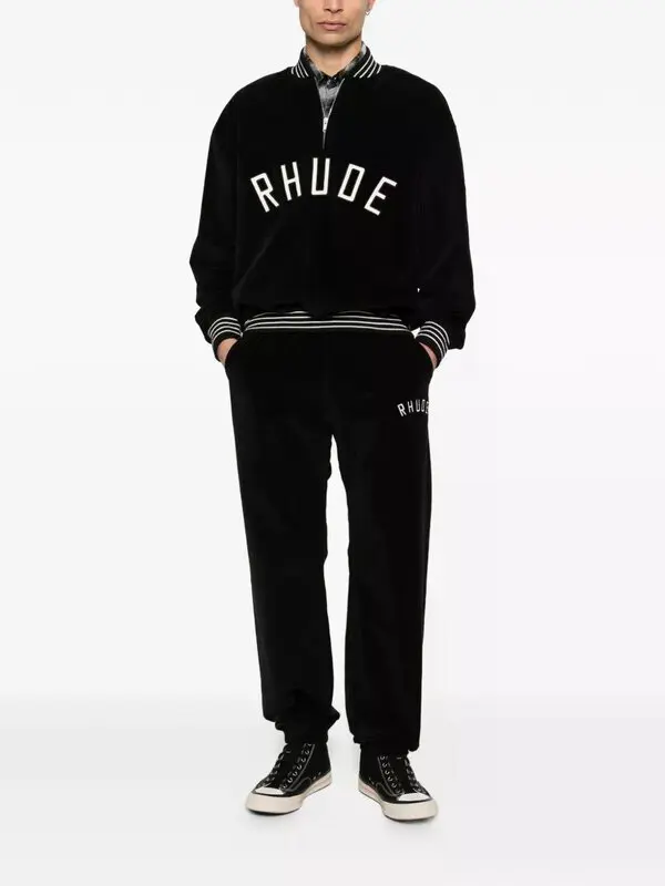 Rhude Velour Quarter-zip Sweatshirt
