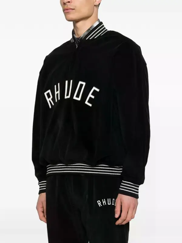 Rhude Velour Quarter-zip Sweatshirt