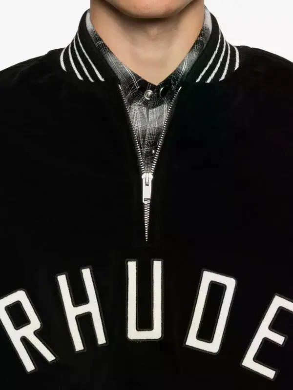Rhude Velour Quarter-zip Sweatshirt