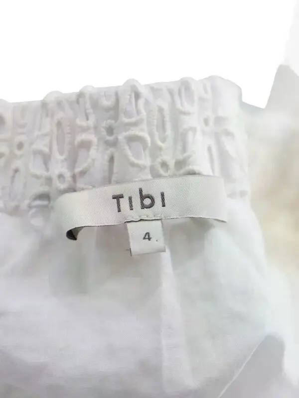 Tibi Off-shoulder Eyelet Blouse