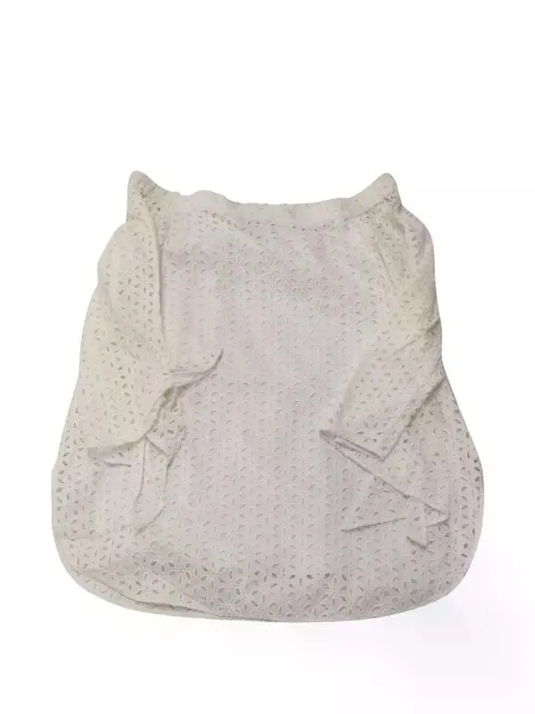Tibi Off-shoulder Eyelet Blouse