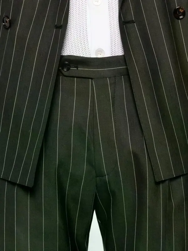 Tagliatore Pinstripe Double-breasted Suit - Green