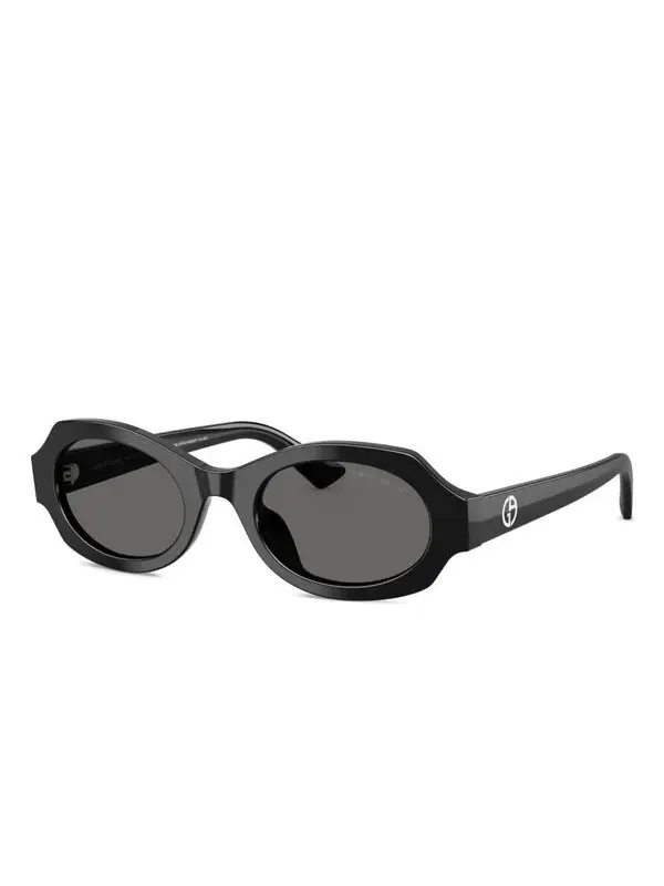 Giorgio Armani Oval-frame Sunglasses - Black