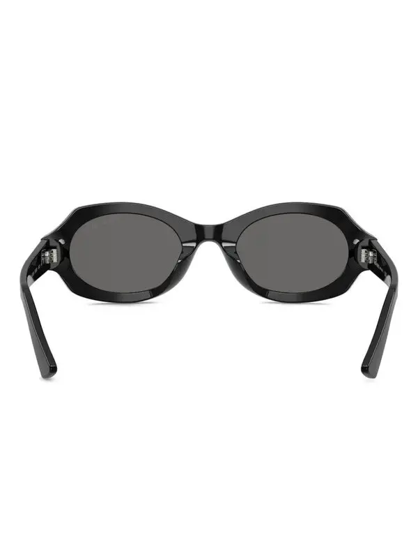 Giorgio Armani Oval-frame Sunglasses - Black