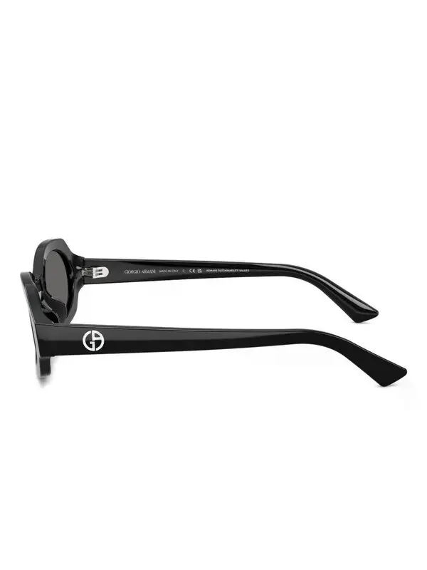 Giorgio Armani Oval-frame Sunglasses - Black