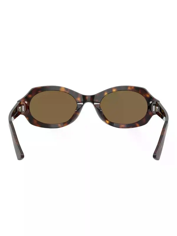 Giorgio Armani Oval Frame Sunglasses - Brown