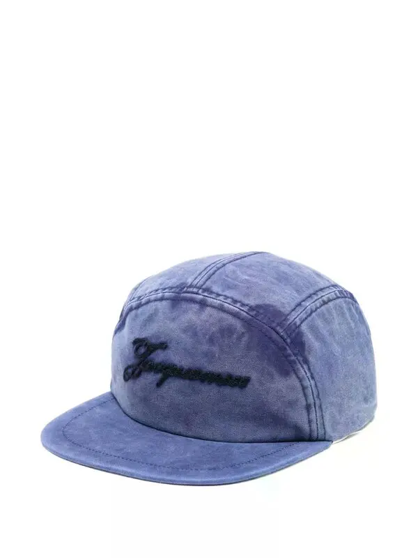 Jacquemus Cursive-logo Cap - Blue