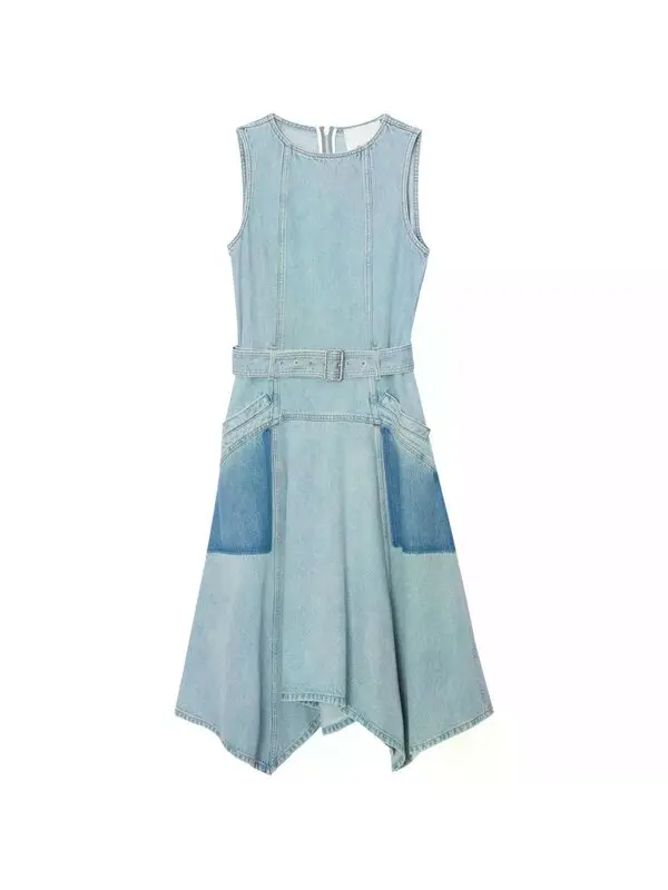 3.1 Phillip Lim Patchwork Belted Cotton Midi Dress
