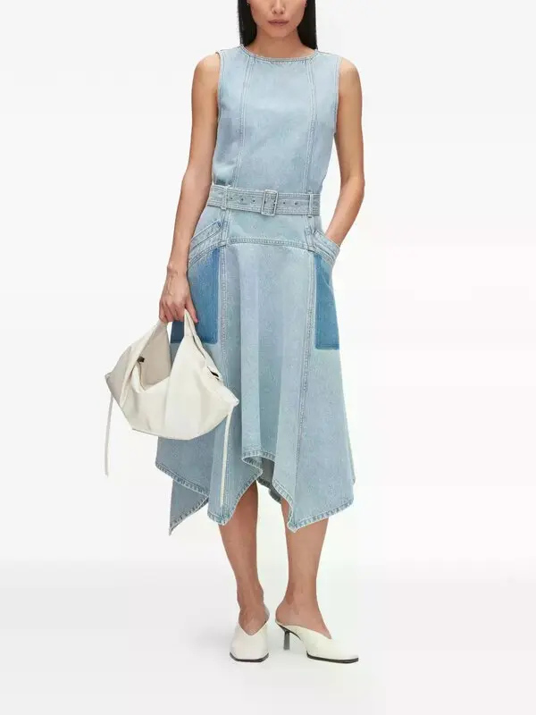 3.1 Phillip Lim Patchwork Belted Cotton Midi Dress