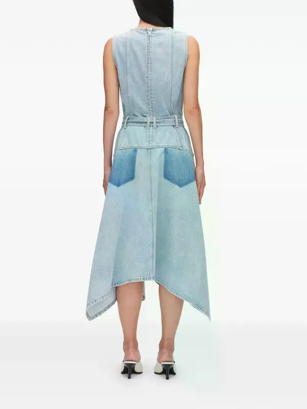 3.1 Phillip Lim Patchwork Belted Cotton Midi Dress