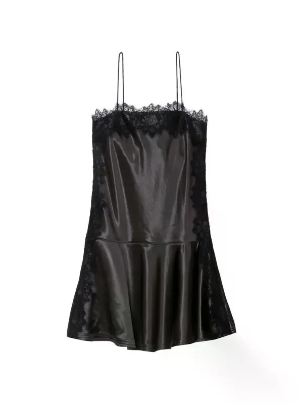 3.1 Phillip Lim Lace Trim Mini Dress - Black