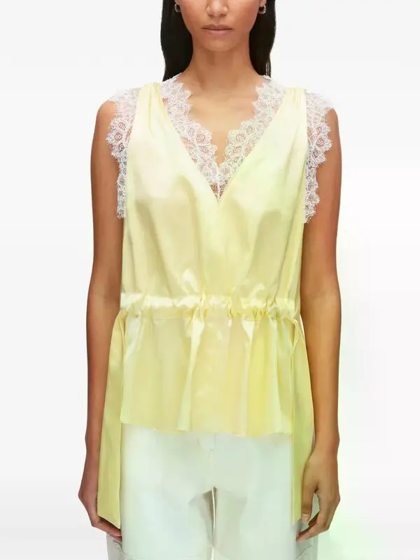 3.1 Phillip Lim Lace V-neck Top - Yellow