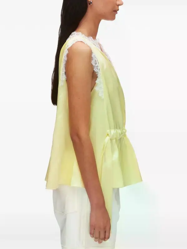 3.1 Phillip Lim Lace V-neck Top - Yellow