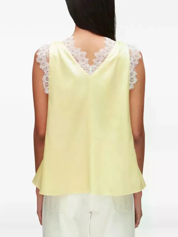 3.1 Phillip Lim Lace V-neck Top - Yellow