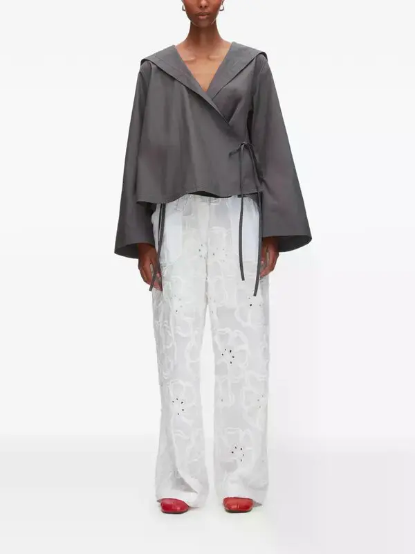 3.1 Phillip Lim Wide Collar Tie Blouse