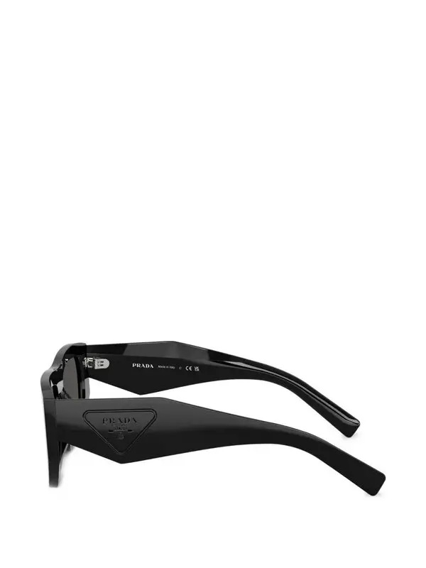 Prada Rectangle Sunglasses With Logo - Black
