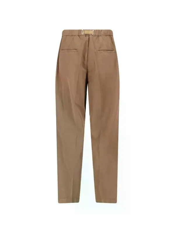 WHITE SAND Belted Trousers
