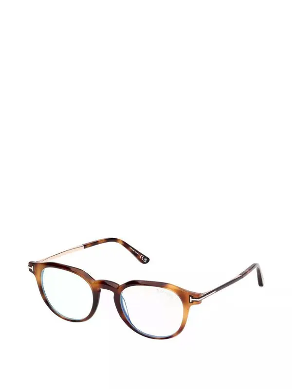 TOM FORD Tortoise Round-frame Glasses