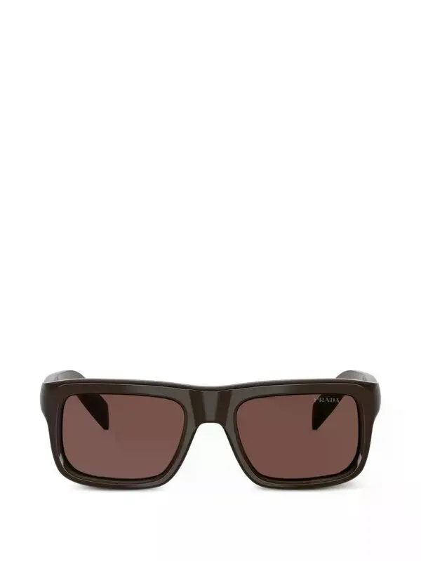 Prada Rectangle Frame Sunglasses - Brown