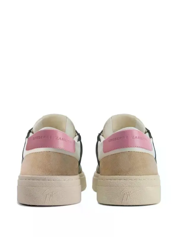 GIUSEPPE ZANOTTI Gz Colour-block Leather Low-top Sneakers - Green